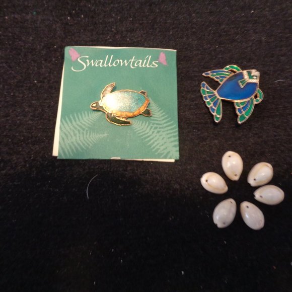 RETRO PINS | Jewelry | Mermaidcore Sea Turtle Deep Sea Fish Colors Pins ...